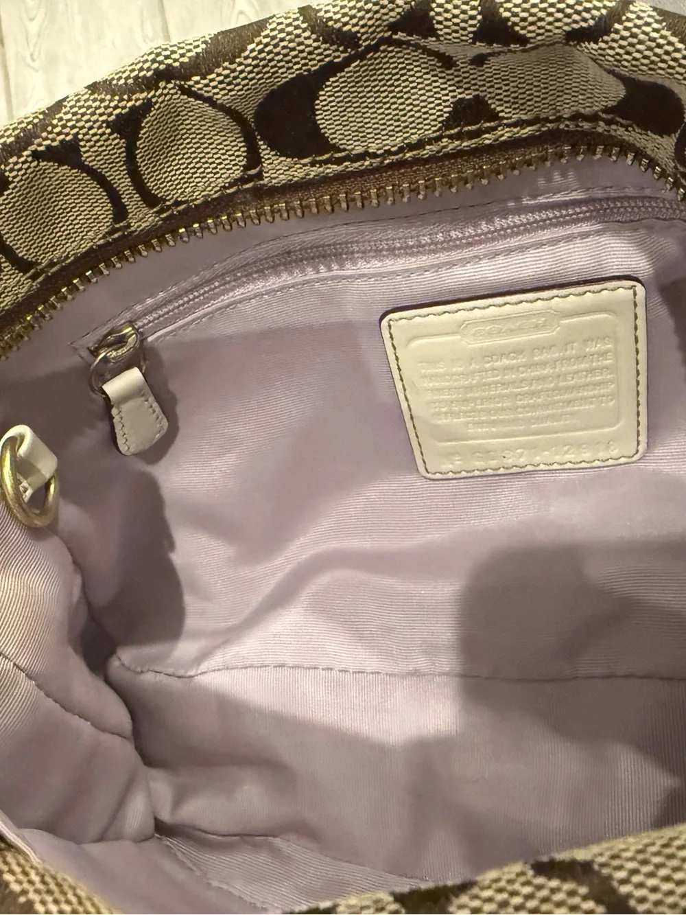 Coach | Bags | Coach Monogram Shoulder Bag Hamptons Signature Pleated ...